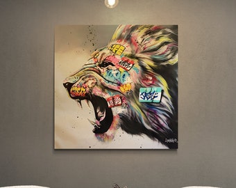 Banksy Animal Canvas - Etsy