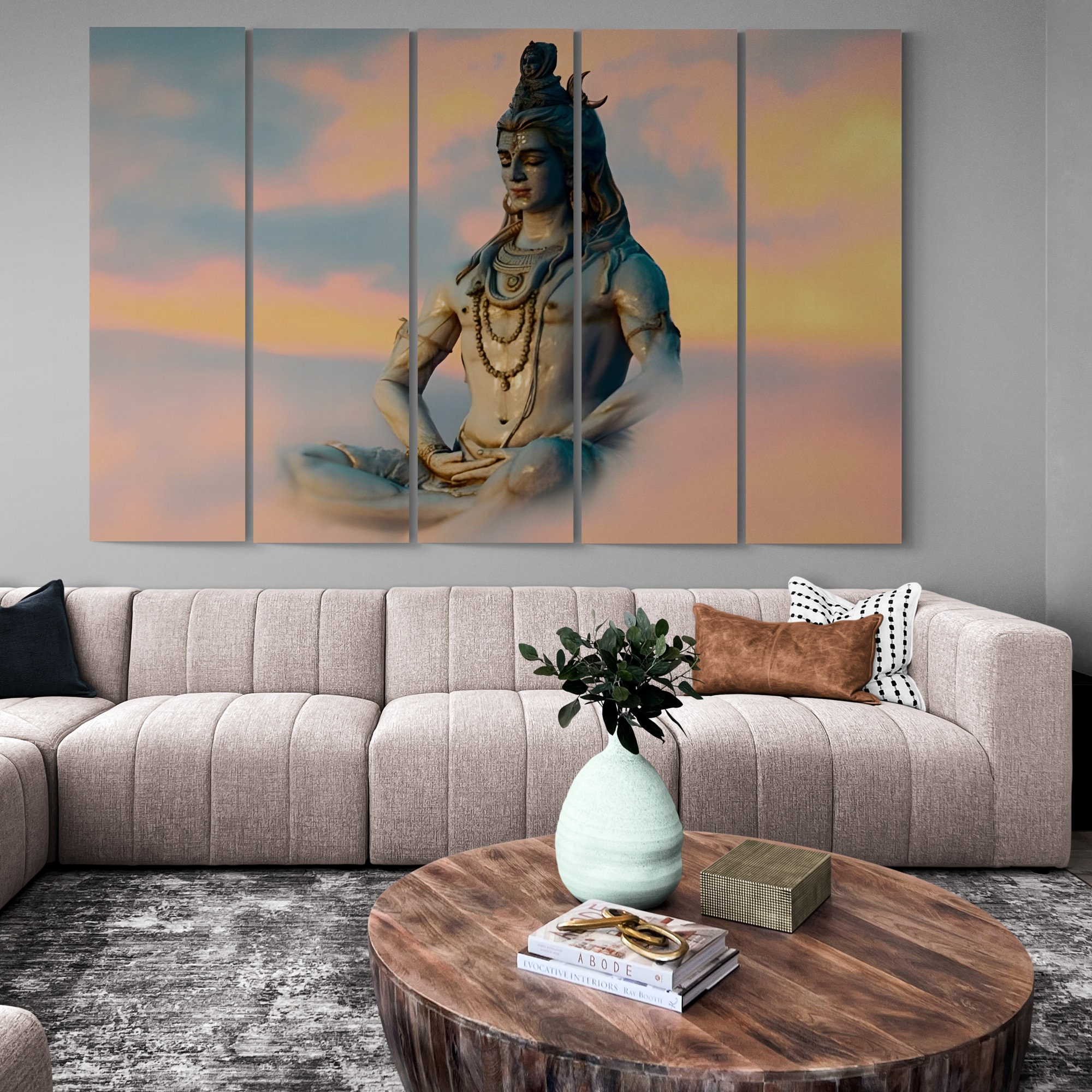 God Shiva Framed Canvas Hindu Gods Wall Art Spiritual - Etsy Canada