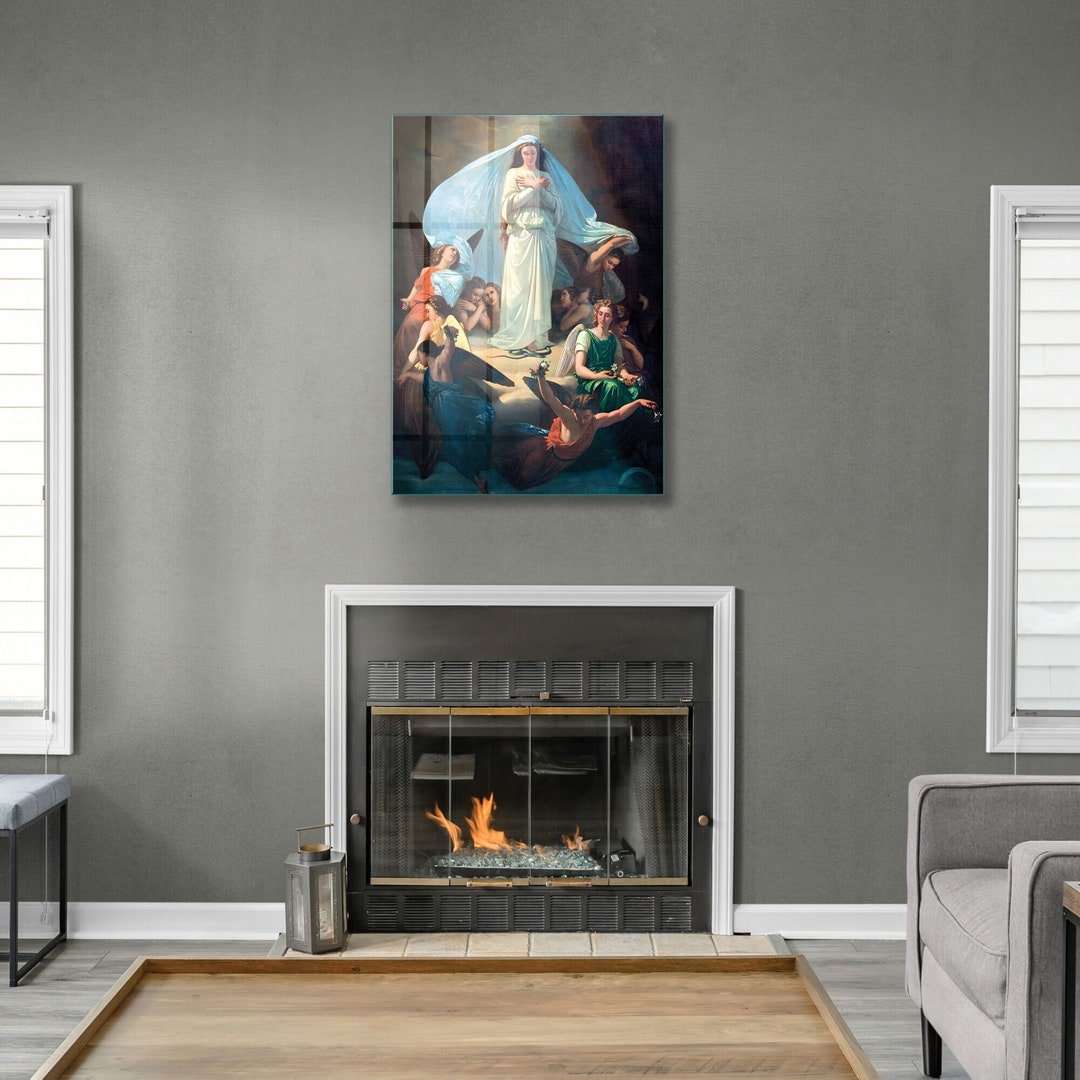 Tempered Glass Art, the Painting of Immaculate Conception, Glass Wall ...