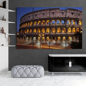 Coliseum Framed Canvas, Coliseum Wall Art, Colosseum Rome Canvas ...