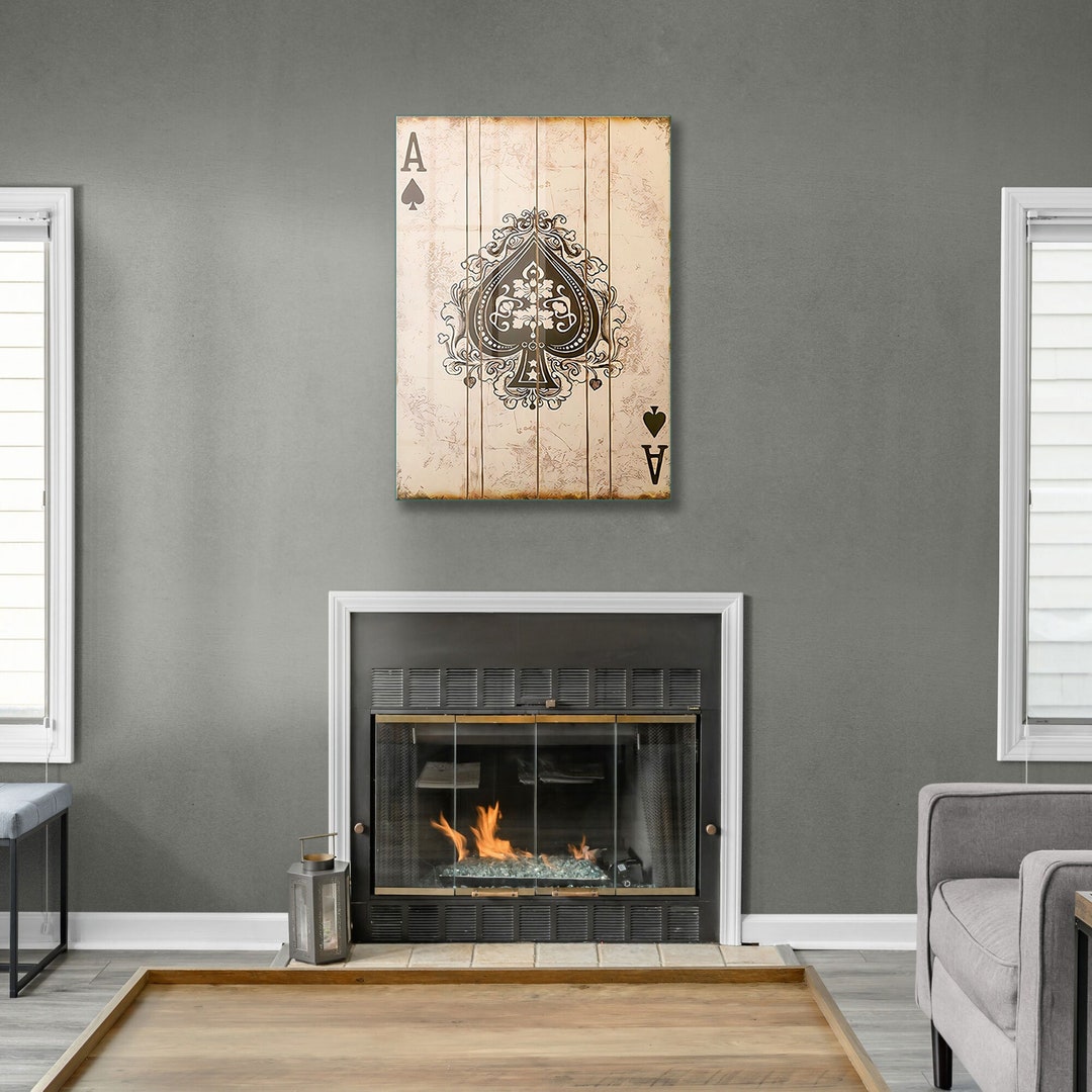 Tempered Glass Wall Art, Poker Cards Wall Art, Glass Wall Art, Large ...