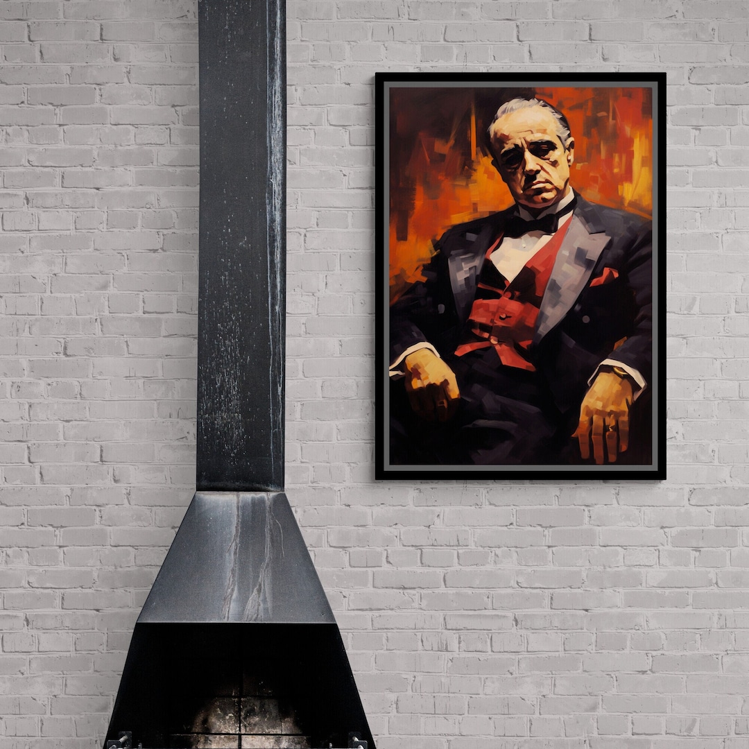The Godfather Wall Art, Don Vito Corleone, Film Artist Canvas ...