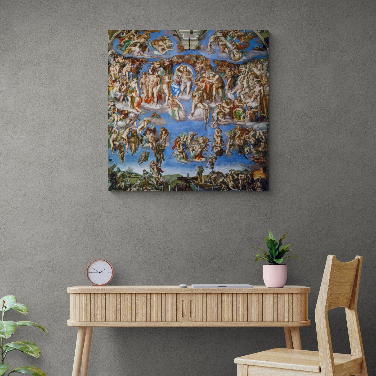 Michelangelo's the Last Judgment Canvas Art, Framed Wall Decor - Etsy
