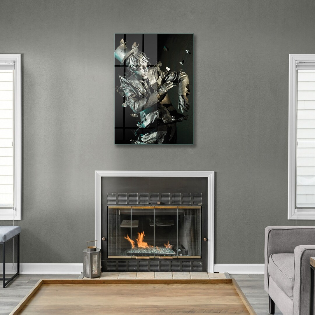 Glass Wall Art, Mimic Actor Wall Art, Tempered Glass Wall Art, Large ...