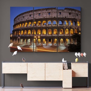 Coliseum Framed Canvas, Coliseum Wall Art, Colosseum Rome Canvas ...