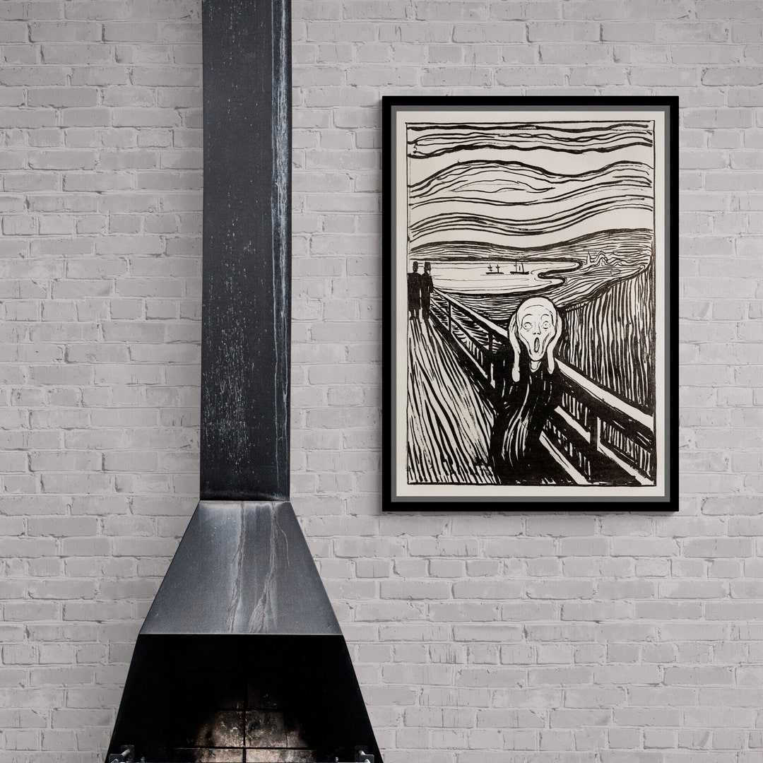 Edvard Munch Wall Art, the Scream Canvas, Reproduction Art, Scream Wall ...