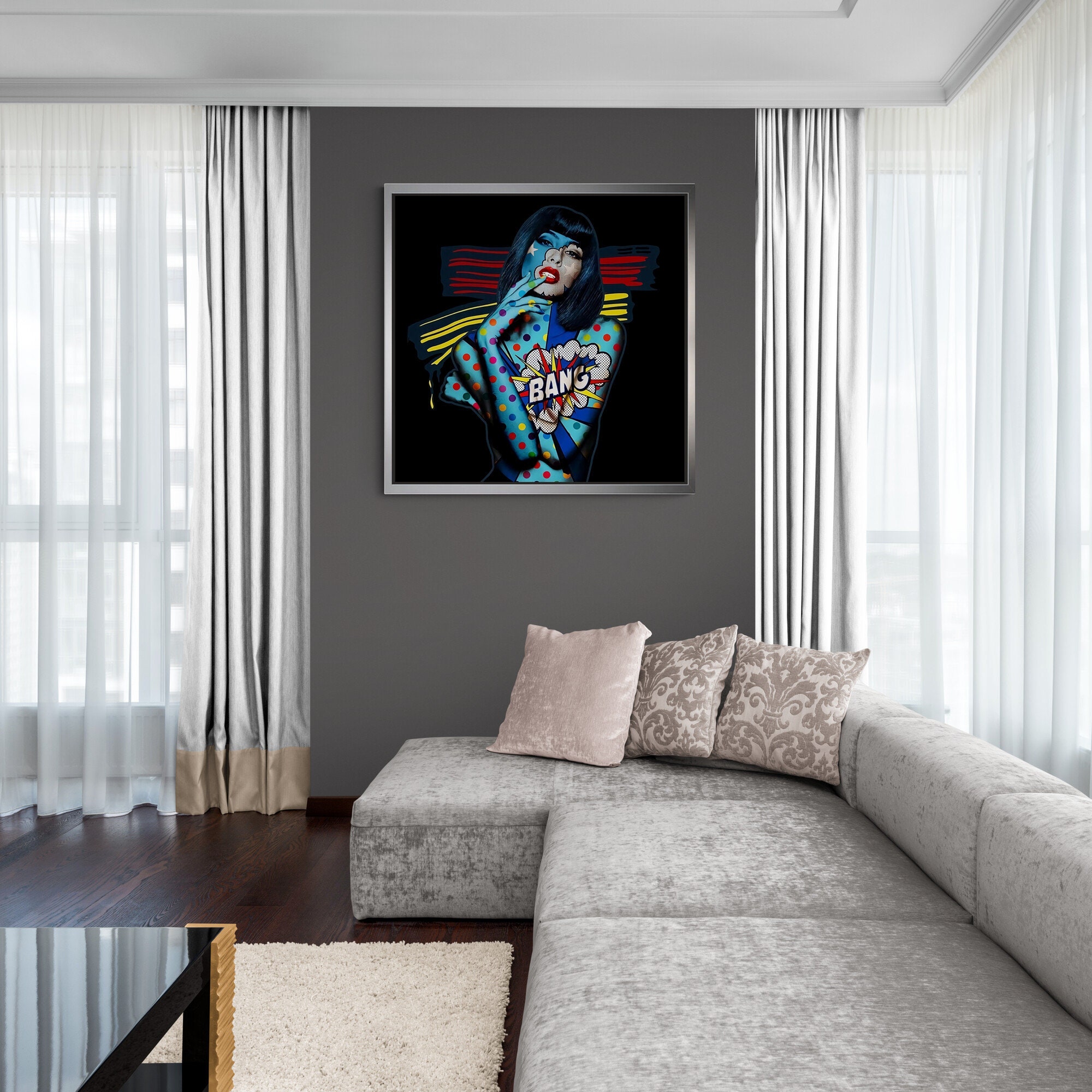 Sexy Woman Body Pop Art BANG Pop Art Patterned Pop Art Wall - Etsy