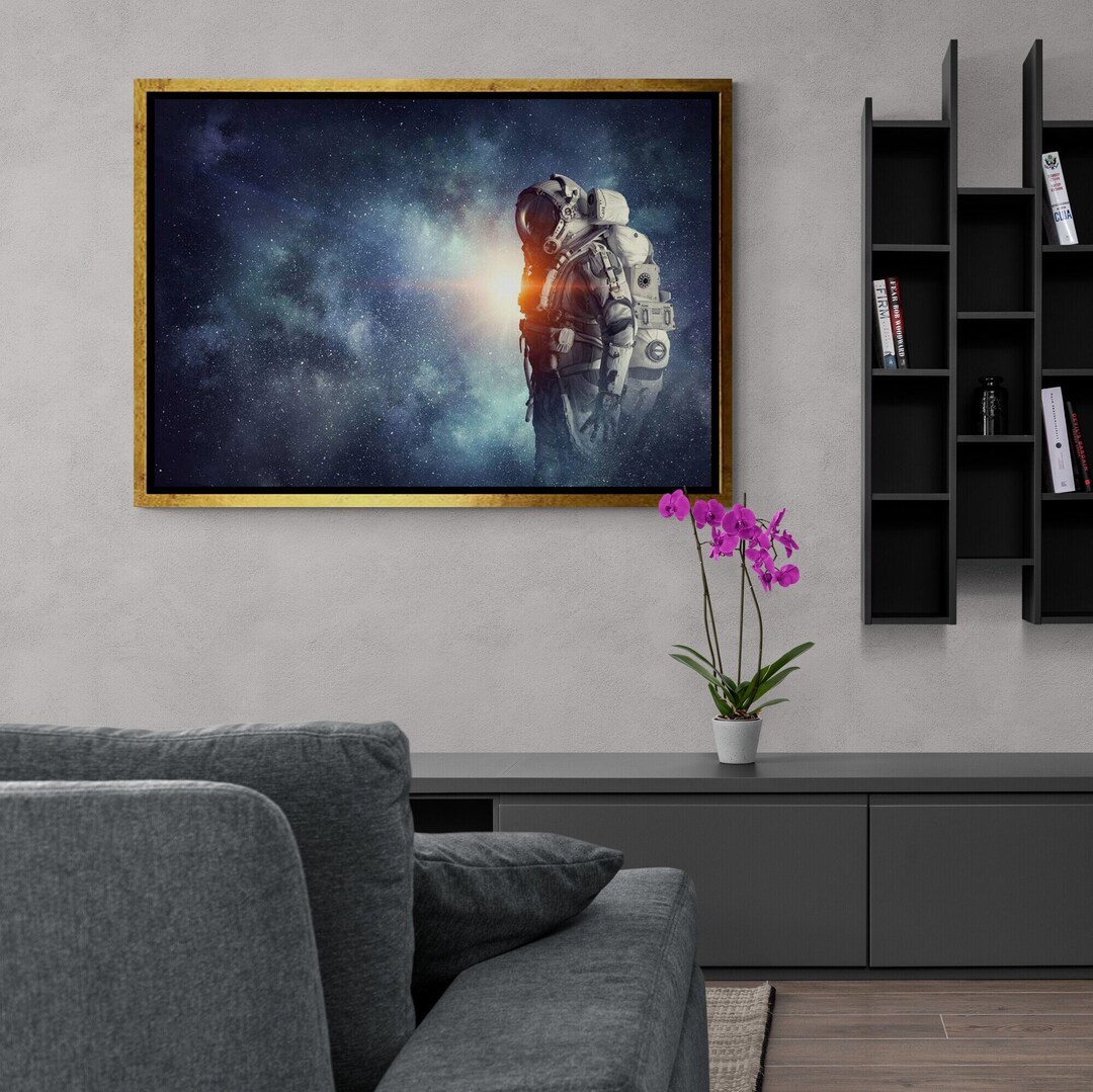 Astronaut Wall Art, Space Framed Canvas, Interplanetary Art, Hero ...