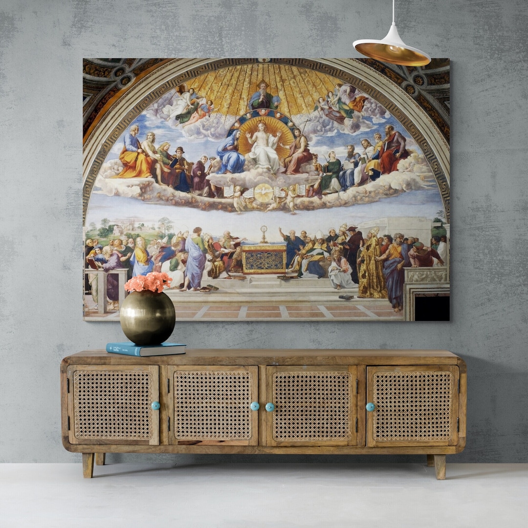 Disputation of the Holy Sacrament, Raphael Canvas, Disputa Wall Art ...