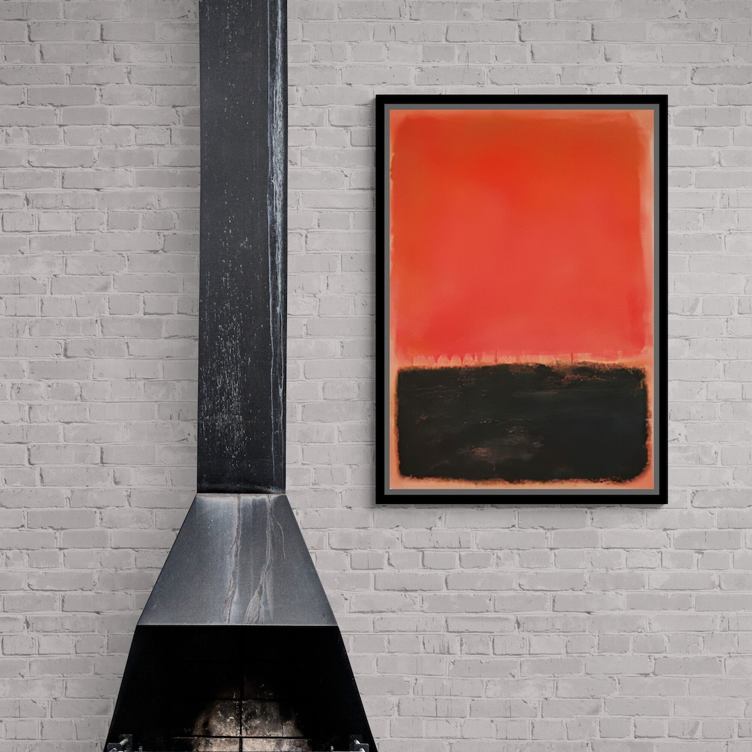 Red and Black Mark Rothko Wall Art, Mark Rothko Framed Canvas, Rothko ...