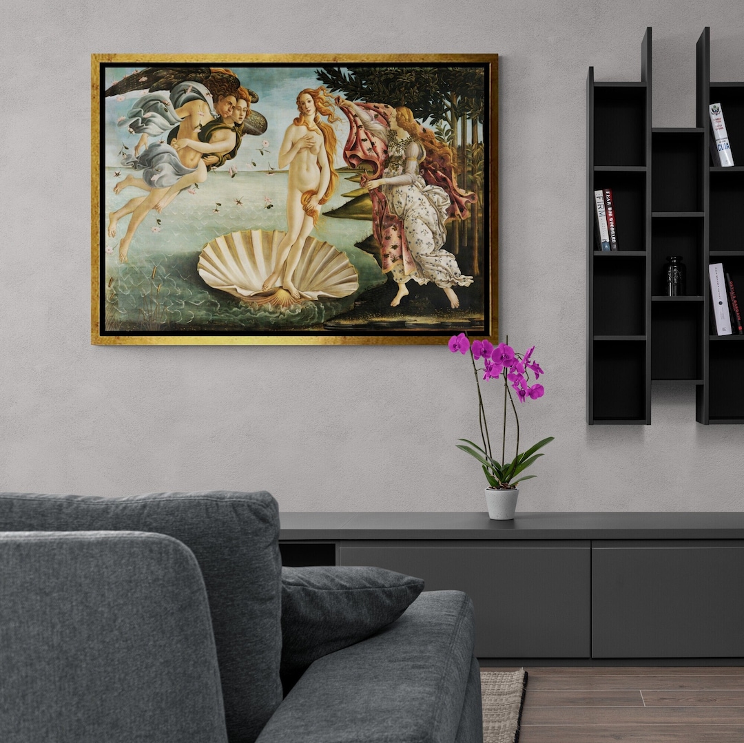 Botticelli Birth of Venus Canvas, Gold Framed Wall Art - Etsy