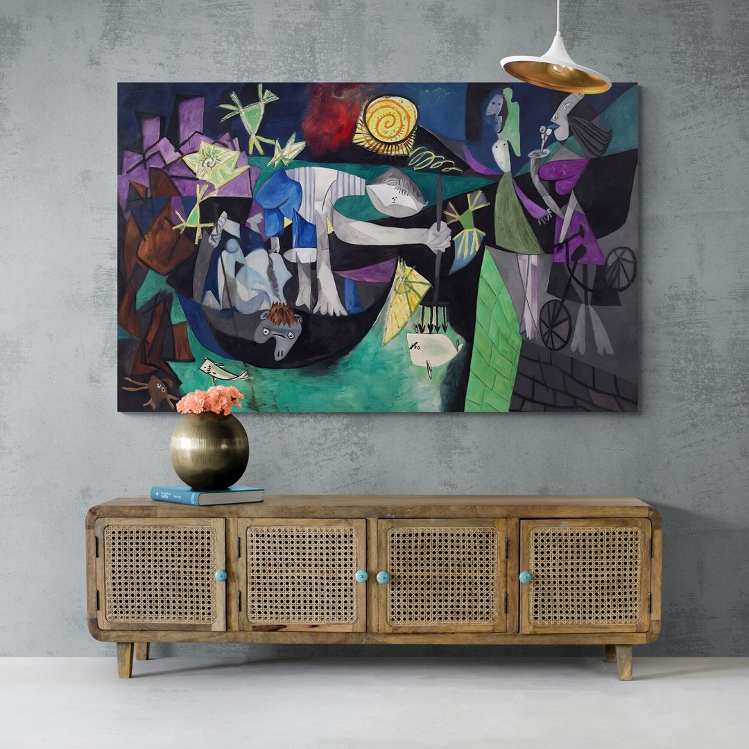 Pablo Picasso Wall Art, Night Fishing at Antibes Canvas, Famous Wall ...