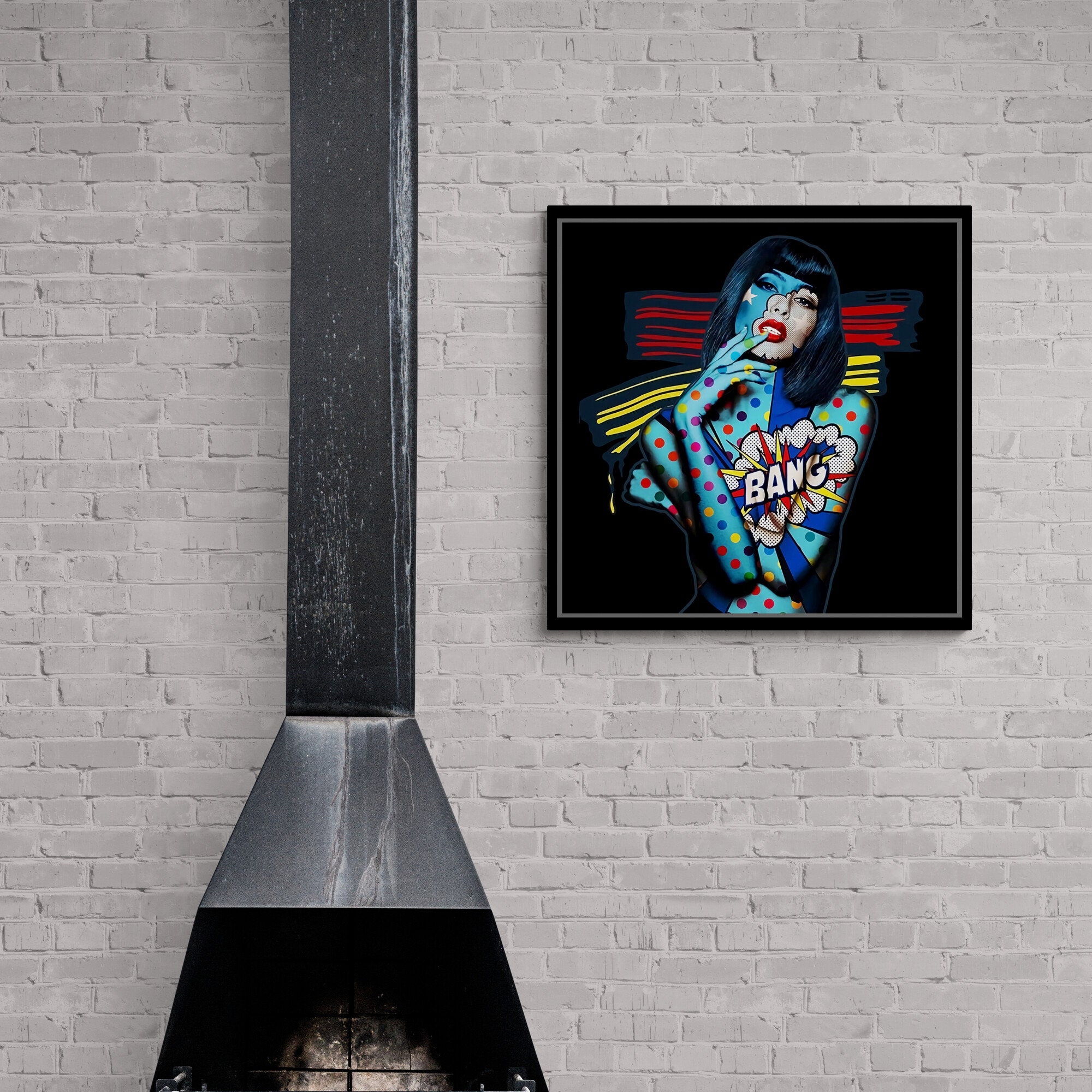Sexy Woman Body Pop Art BANG Pop Art Patterned Pop Art Wall - Etsy