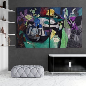 Pablo Picasso Wall Art, Night Fishing at Antibes Canvas, Famous Wall ...