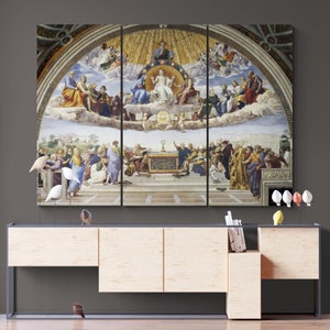 Disputation of the Holy Sacrament, Raphael Canvas, Disputa Wall Art ...