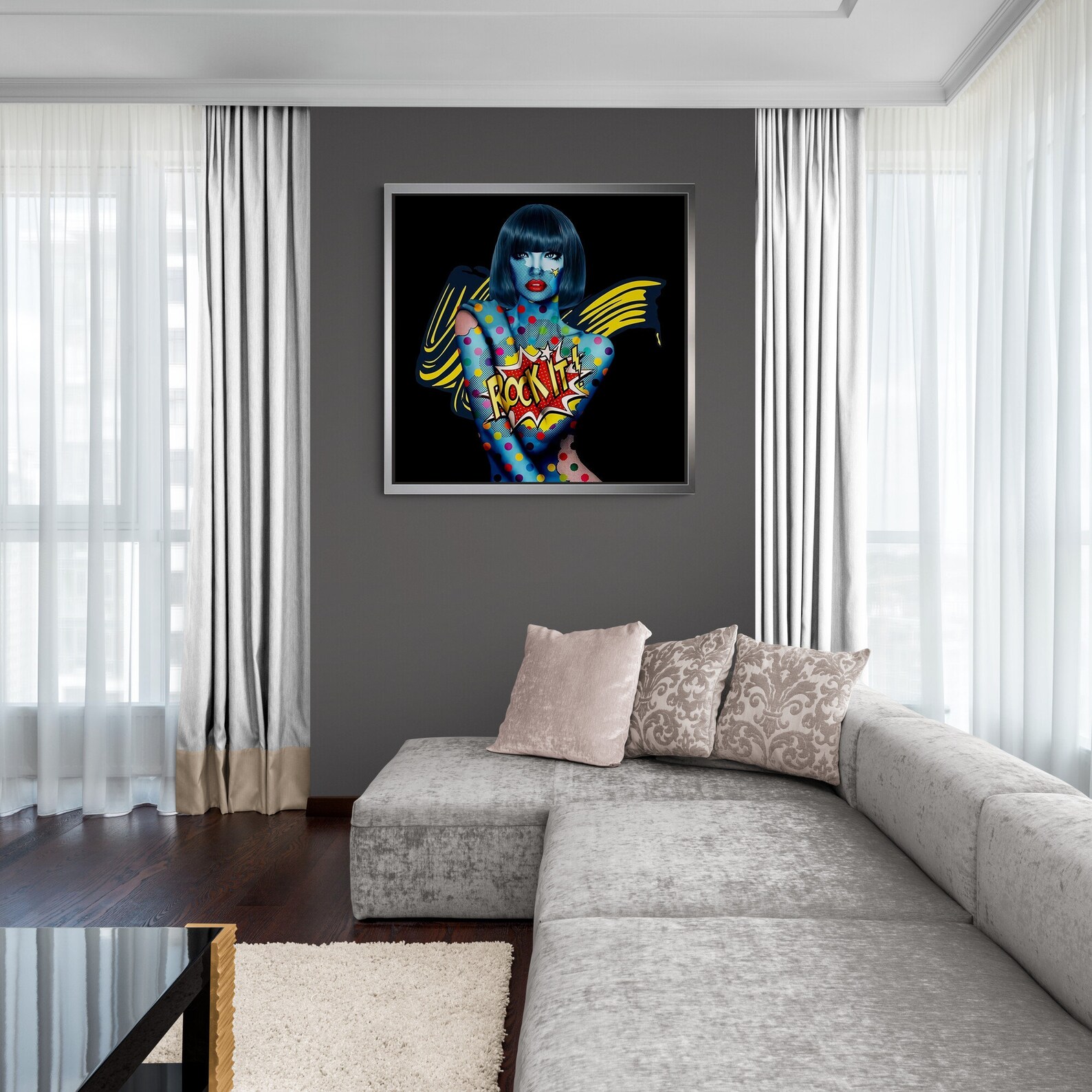 ROCK IT Pop Art Sexy Woman Wall Art Colorful Woman Body - Etsy