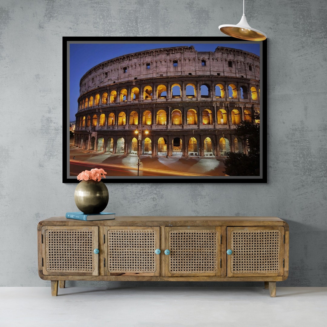 Coliseum Framed Canvas, Coliseum Wall Art, Colosseum Rome Canvas ...