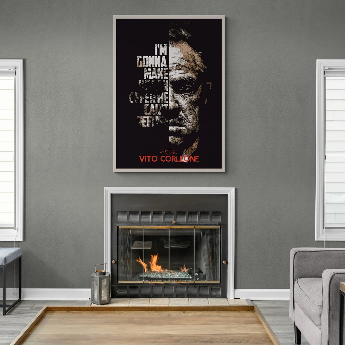 The Godfather Wall Art Don Carleone Framed Canvas Film - Etsy