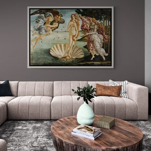 Botticelli Birth of Venus Canvas, Gold Framed Wall Art - Etsy