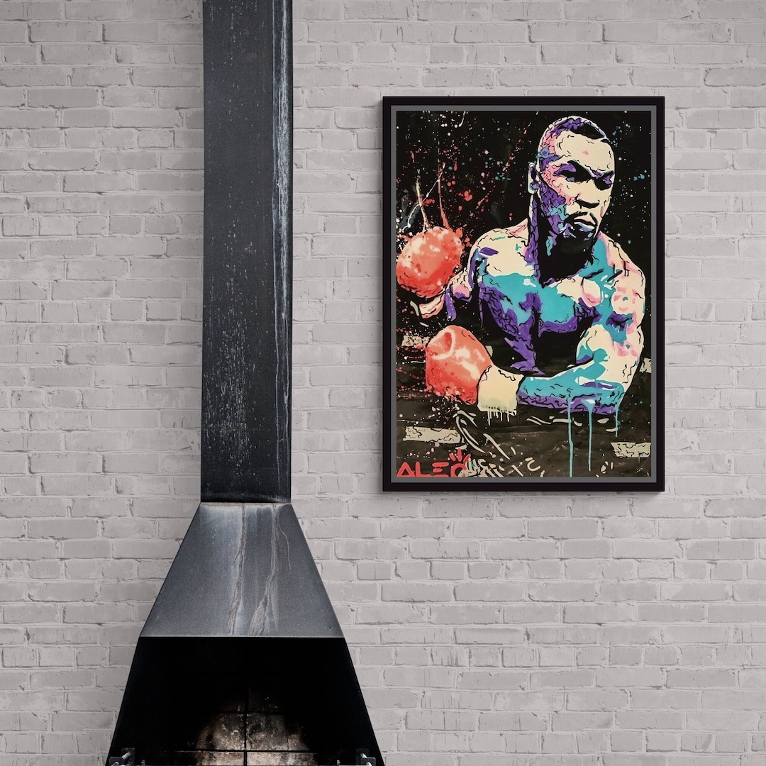 Mike Tyson Wall Art Legendary Boxer Framed Canvas - Etsy