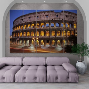 Coliseum Framed Canvas, Coliseum Wall Art, Colosseum Rome Canvas ...