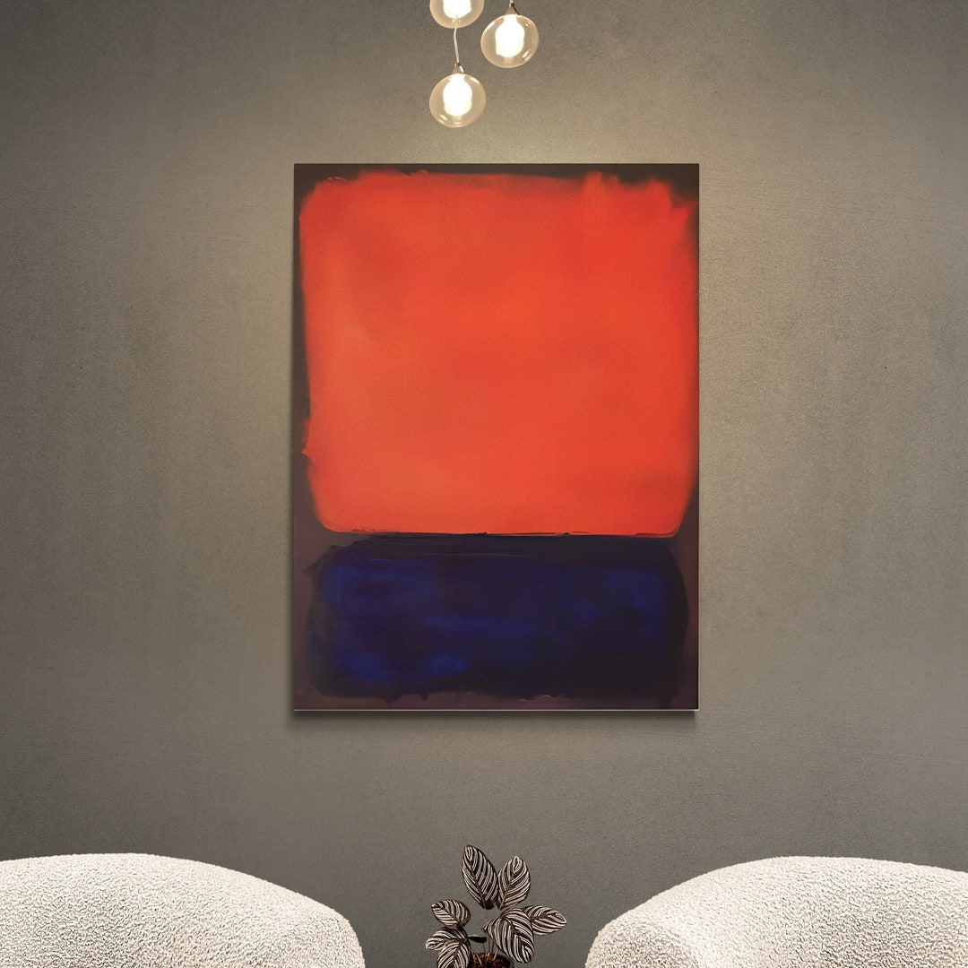 Mark Rothko Wall Art, Rothko Blue Red Framed Canvas, Art Reproduction ...