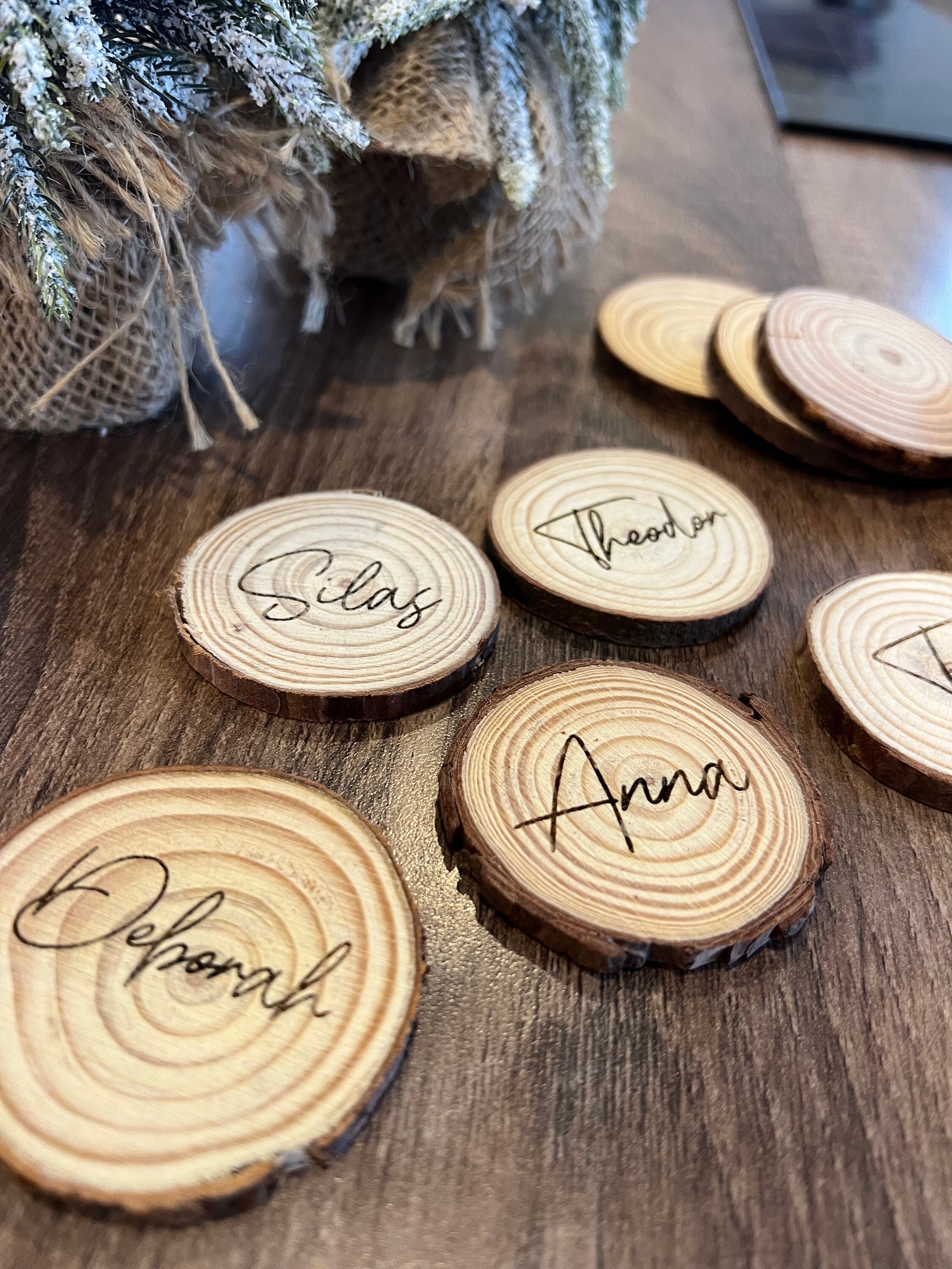 Table Names Name Tags Table Sign Place Cards Christmas - Etsy