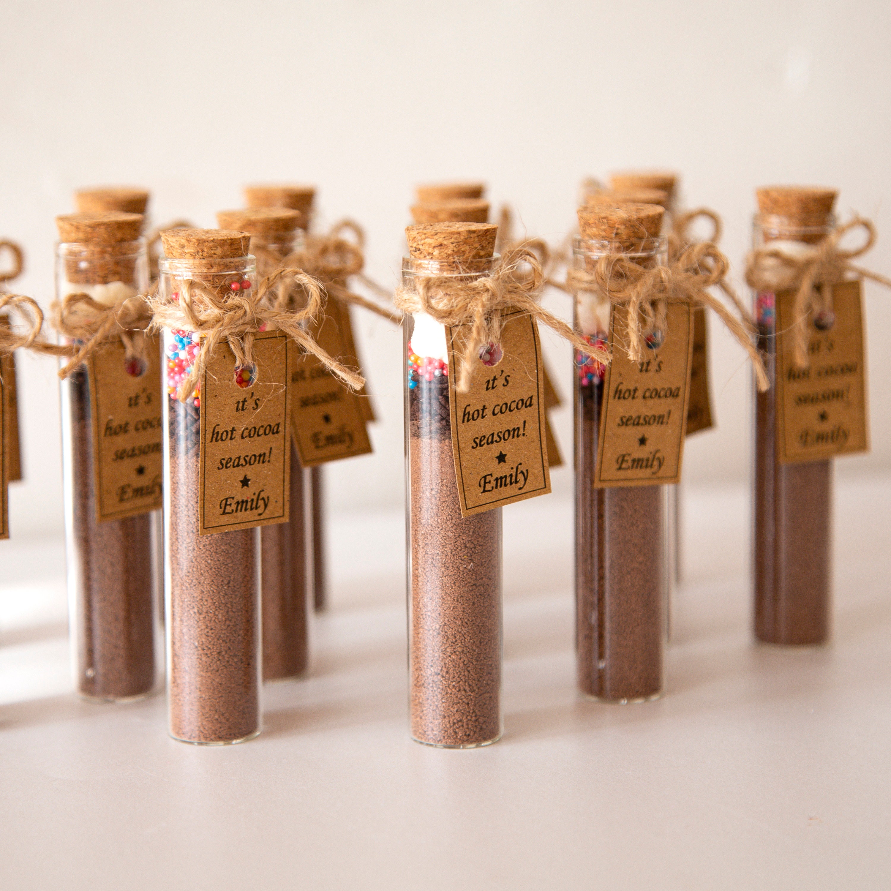 Hot Chocolate With Marshmallow, Hot Chocolate Wedding Favour in Tube ...