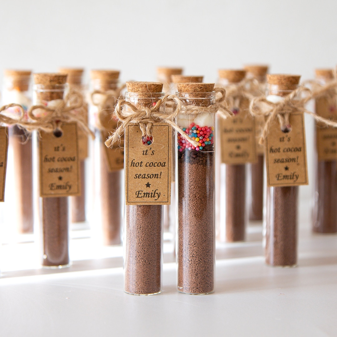 Hot Chocolate Wedding Favour in Tube, Personalised, Hot Chocolate With ...