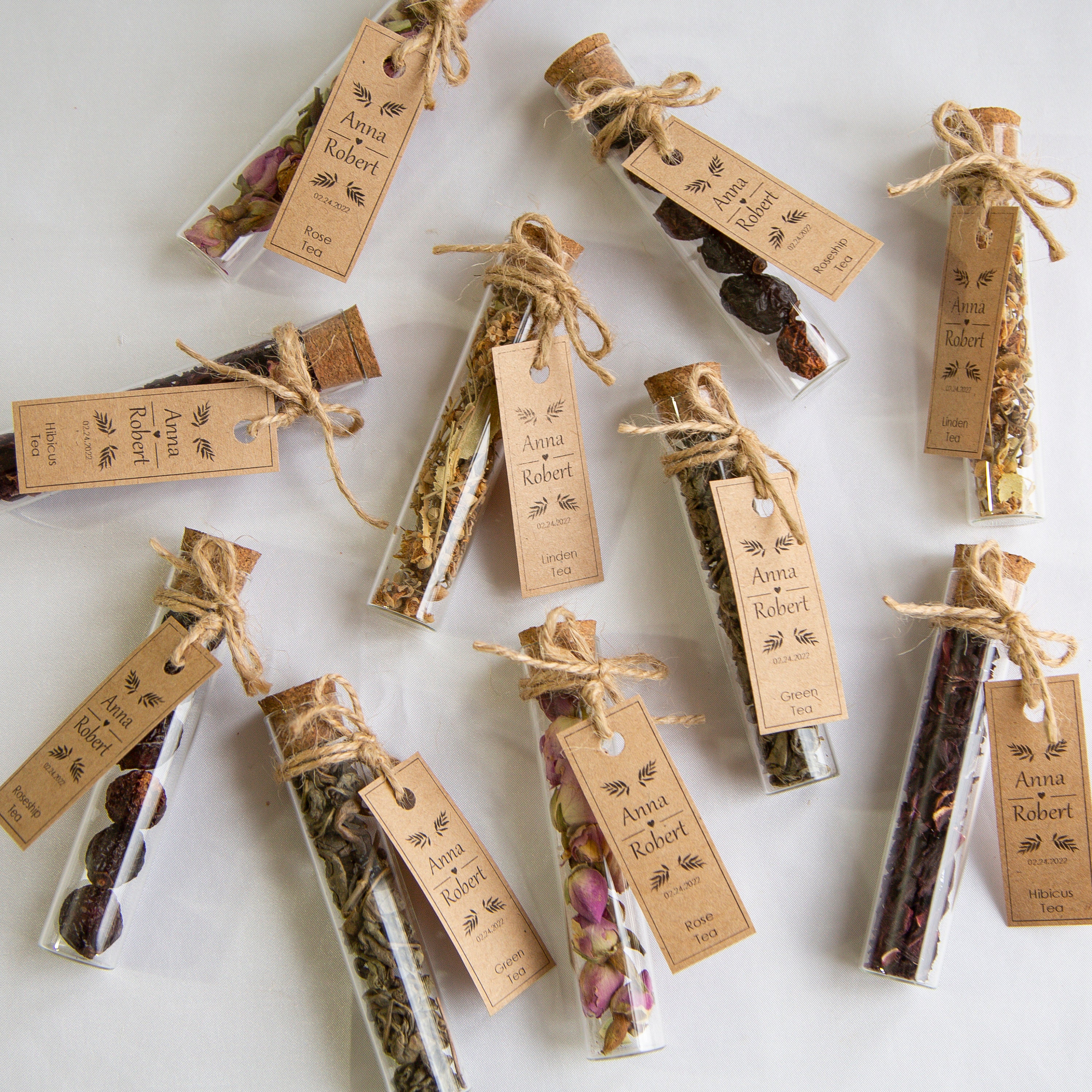 Personalized Tea Favors, Rustic Wedding Glass Jar Favors - Etsy
