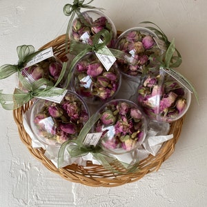 Rose Tea in Ball Sphere , Rustic Wedding Vavor, Personalized Tea Favors ...