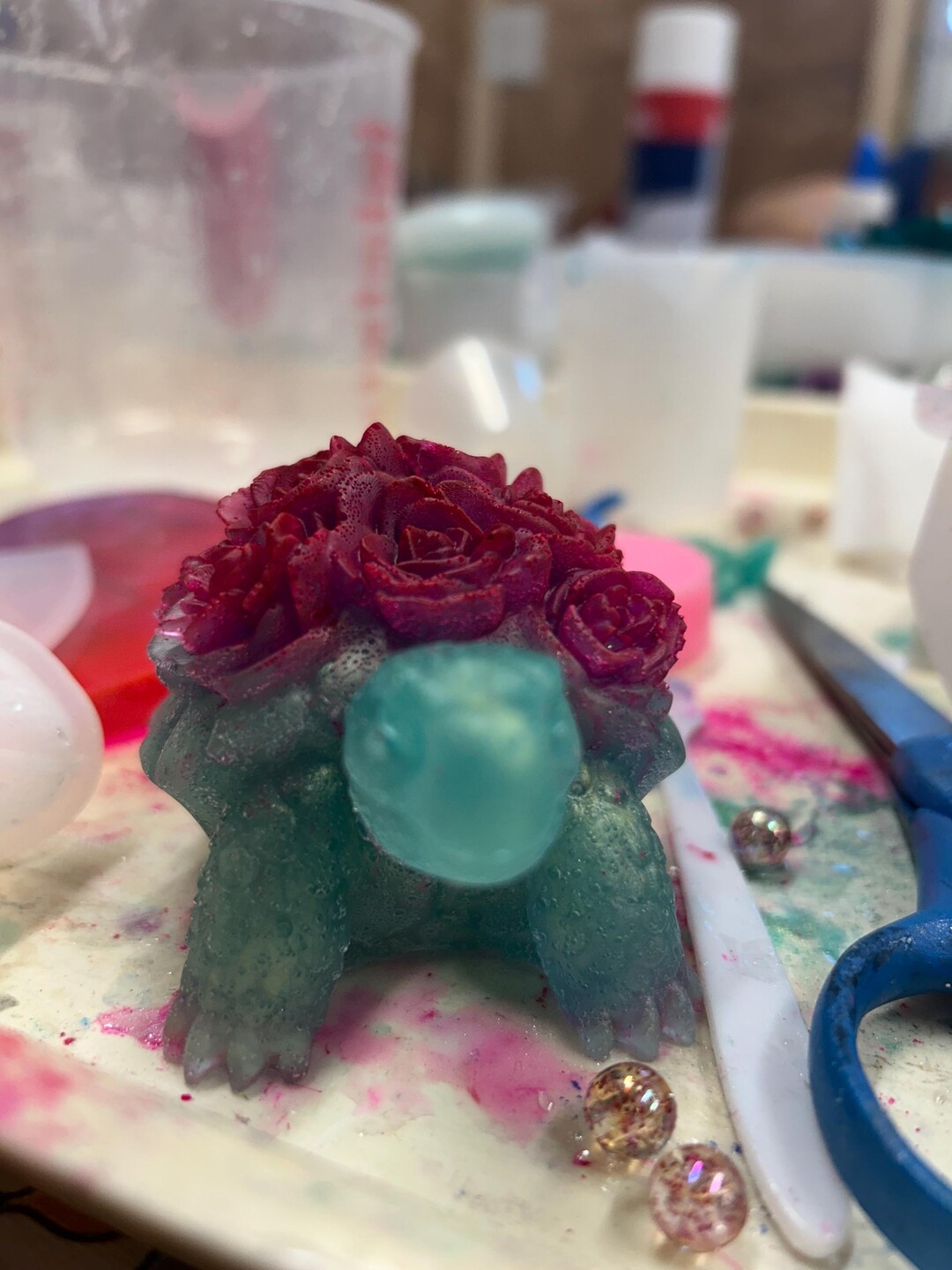 Resin Turtle With Roses - Etsy
