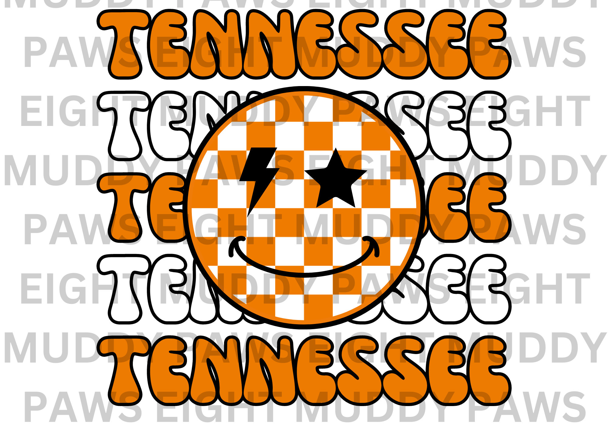 Tennessee Smiley Digital Download TN Game Day Shirt Tennessee - Etsy