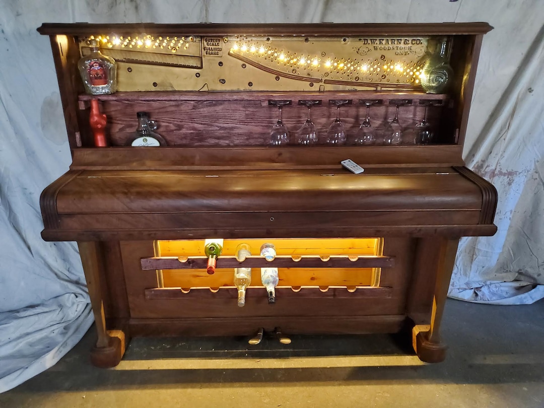 Late 1800’s Piano, Upcycled to Beautiful and Practical Bar. - Etsy