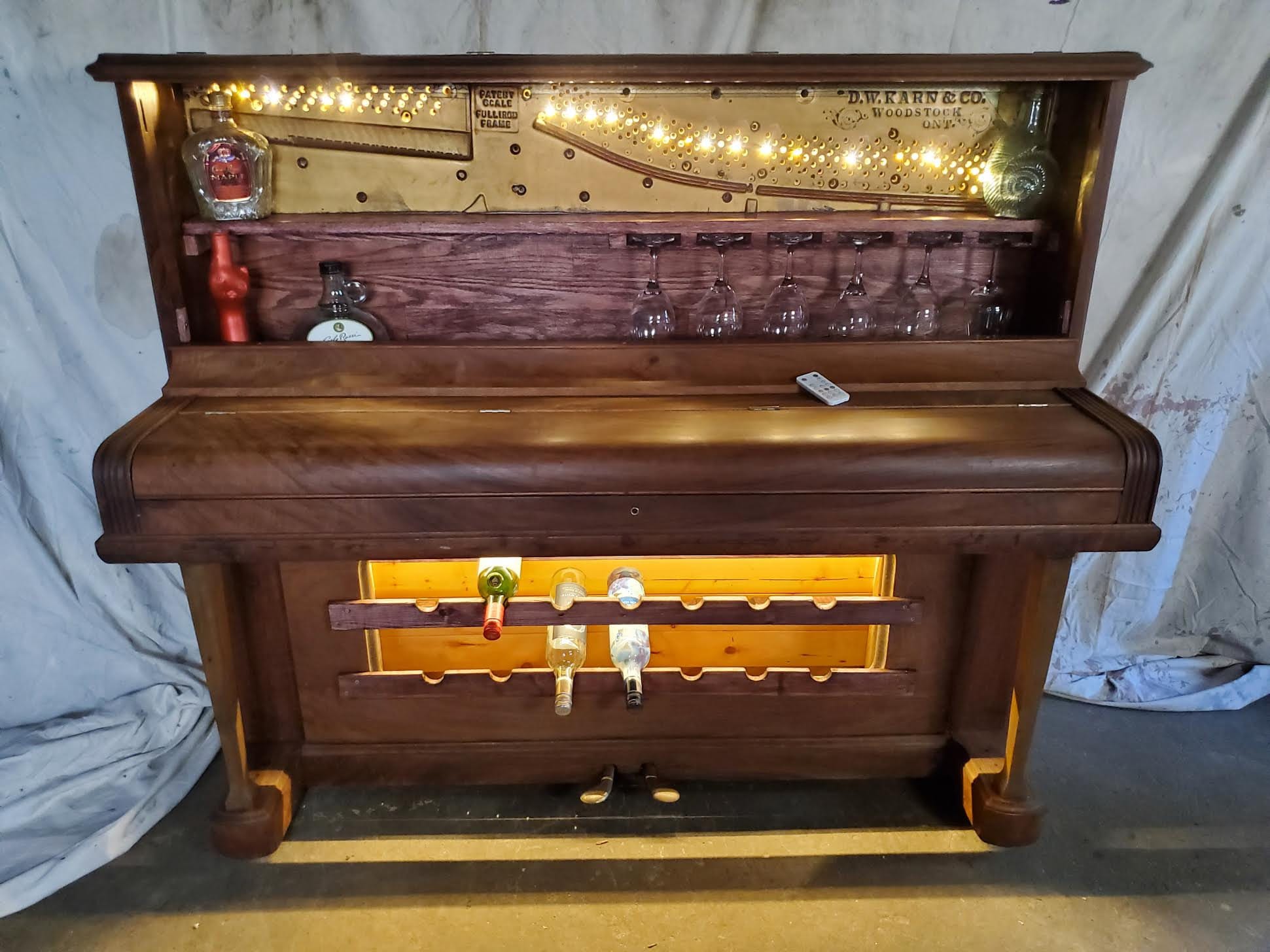 Late 1800s Piano, Upcycled to Beautiful and Practical Bar. - Etsy