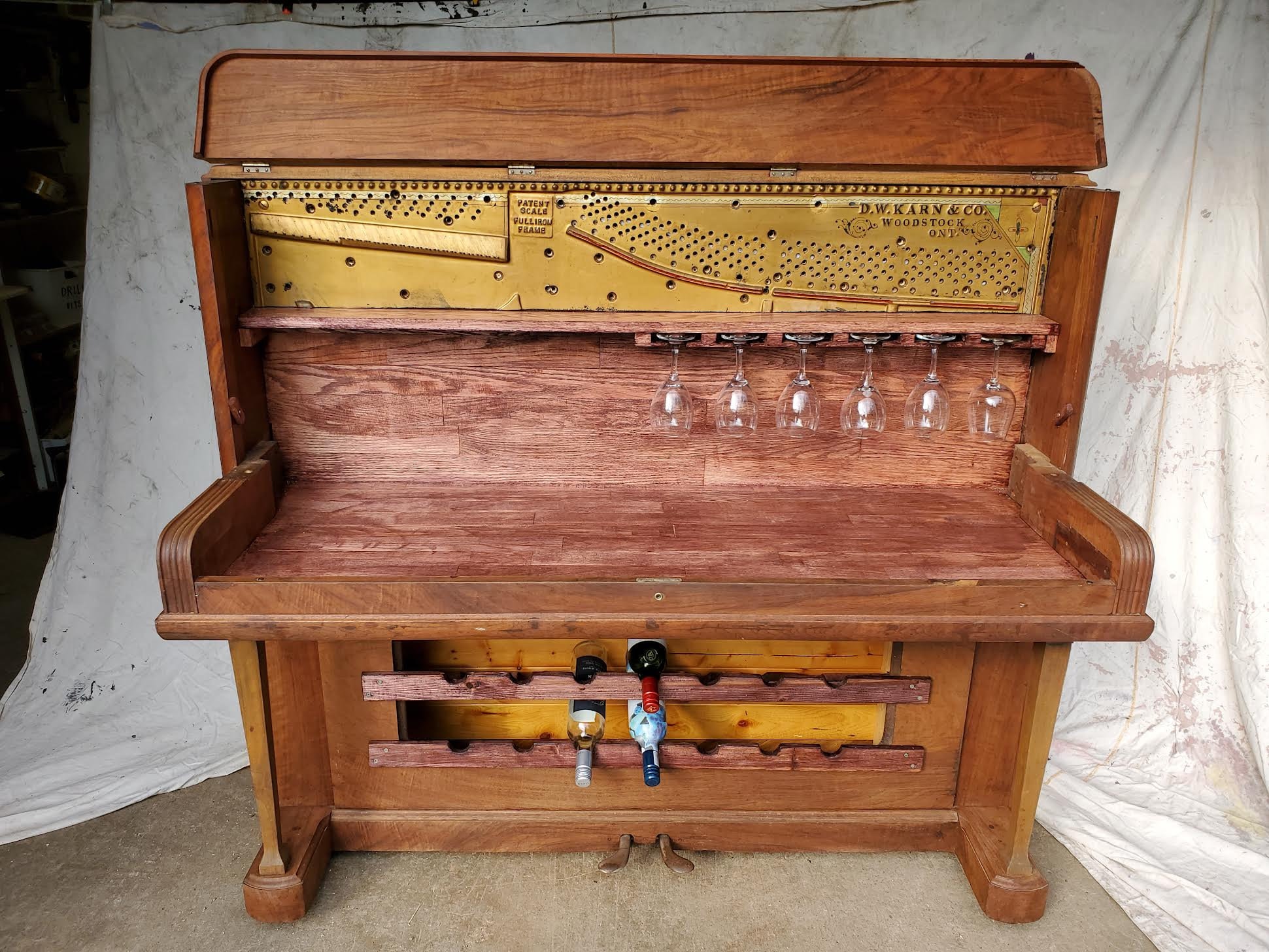 Late 1800s Piano, Upcycled to Beautiful and Practical Bar. - Etsy