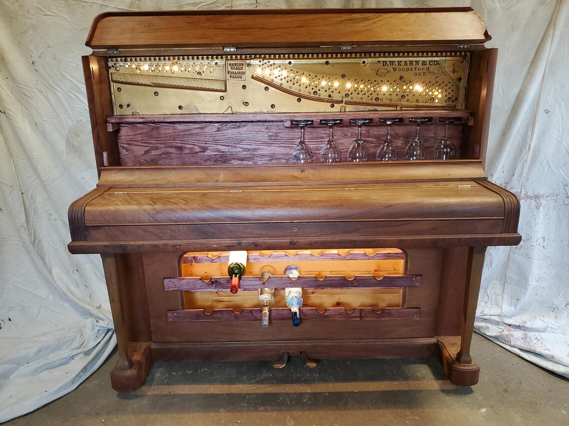 Late 1800’s Piano, Upcycled to Beautiful and Practical Bar. - Etsy