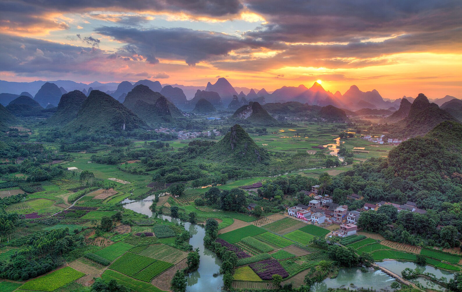 Cuiping Yangshuo Chinese Wall Art Photo of China China Mountains China ...