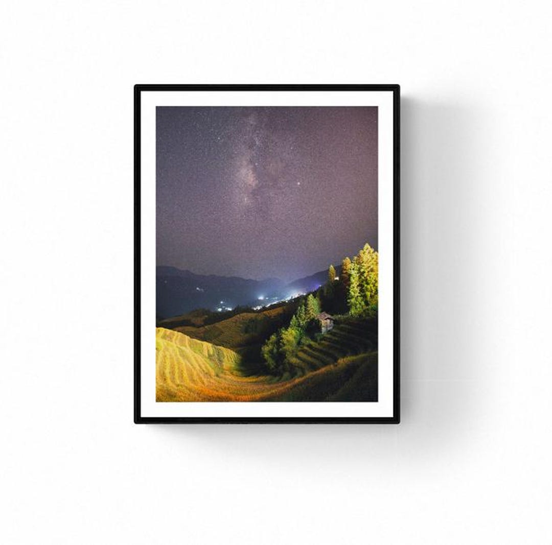 Milky Way Over Longji Rice Terraces – Night Sky Landscape Photography ...