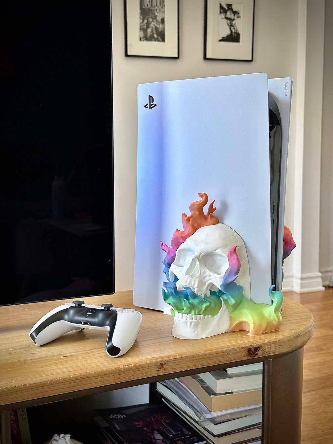 PS5 Flaming Skull Stand Ps5 Gifts Ps5 Accessories - Etsy