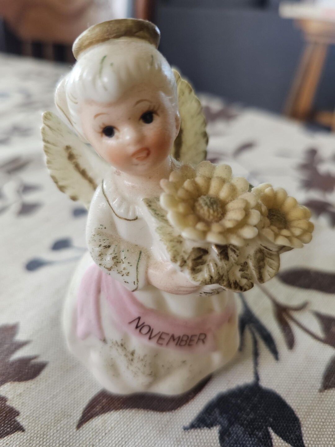 Vintage Lefton November Angel Girl Birthday Figurine - Etsy