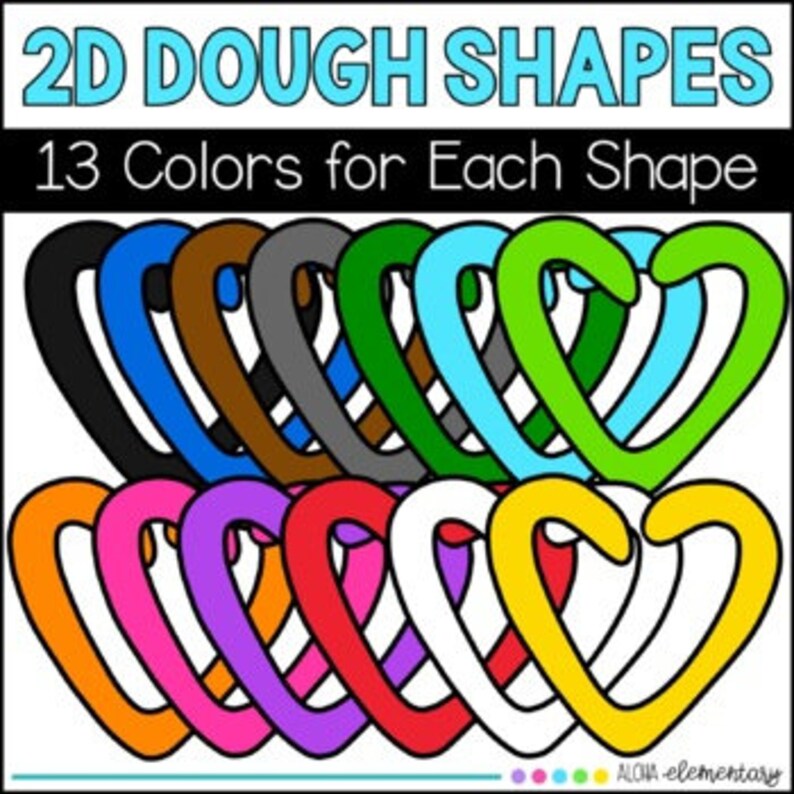 2D Dough Shapes Clipart - Etsy