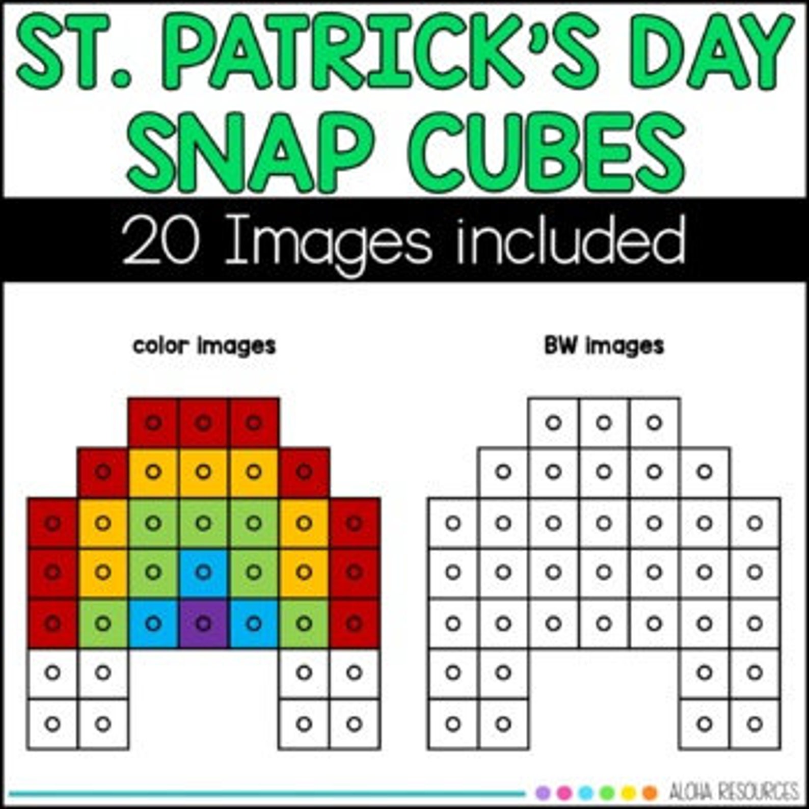 St. Patrick's Day Counting Cube Clipart - Etsy