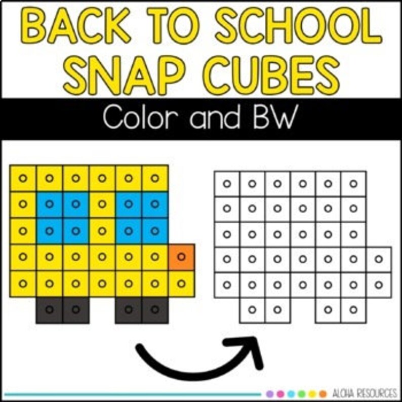 Back to School Counting Cube Clipart - Etsy