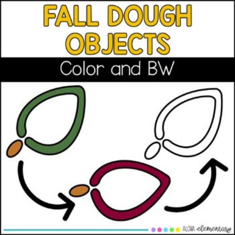 Fall Objects Dough Clipart - Etsy