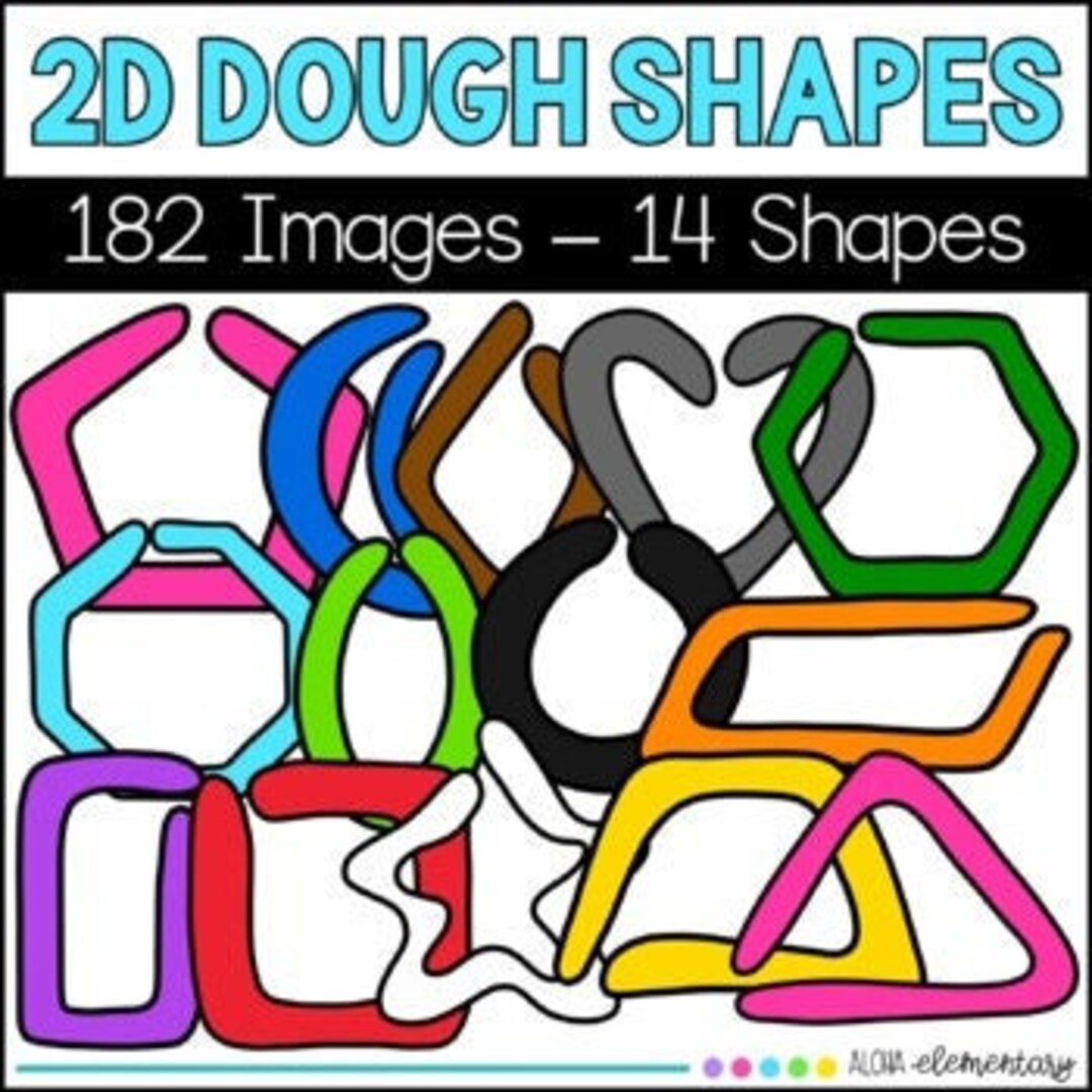 2D Dough Shapes Clipart - Etsy