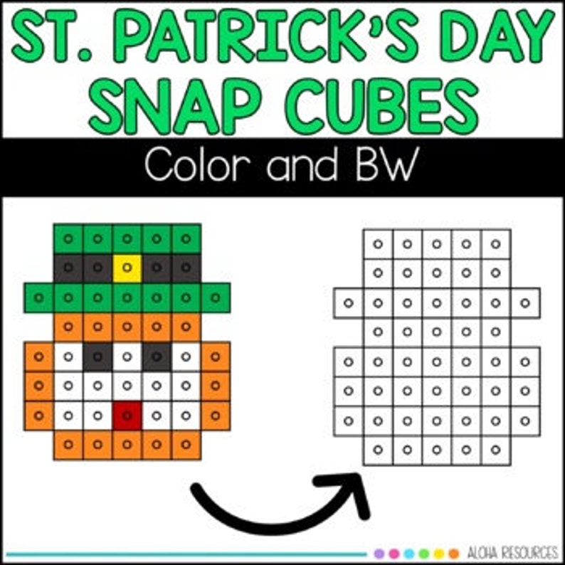 St. Patrick's Day Counting Cube Clipart - Etsy