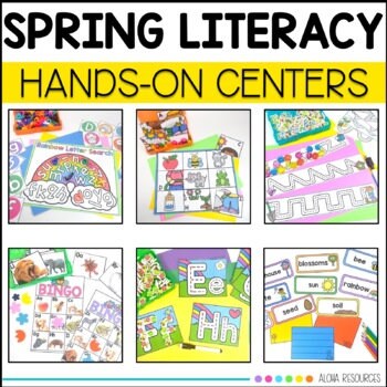 Spring Math and Literacy Hands-on Centers and Activities for Prek and K ...