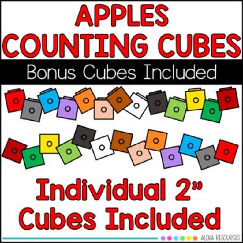 Apples Fall Counting Snap Cube Fine Motor Clipart - Etsy