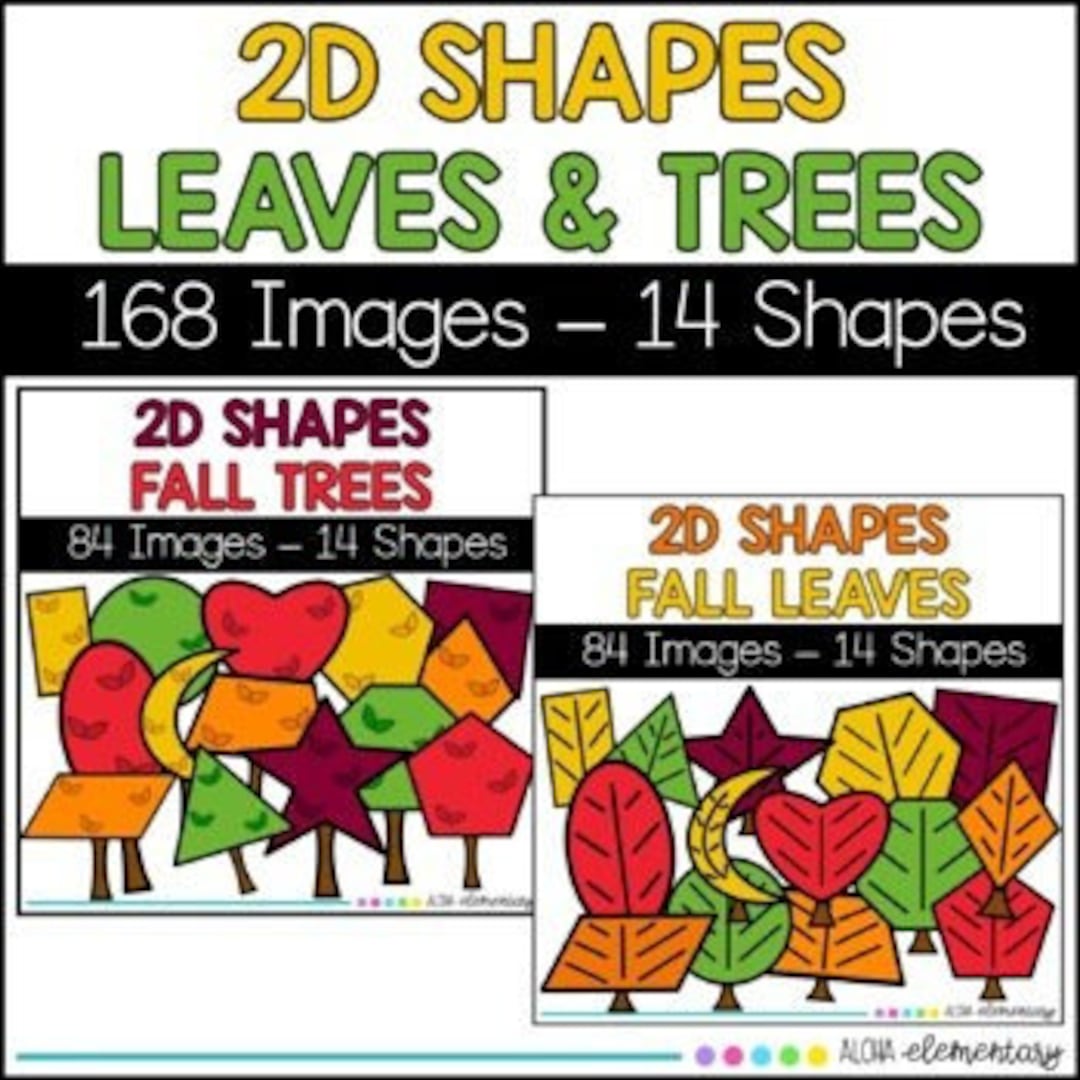 Fall Leaves and Trees 2D Shape Clipart - Etsy